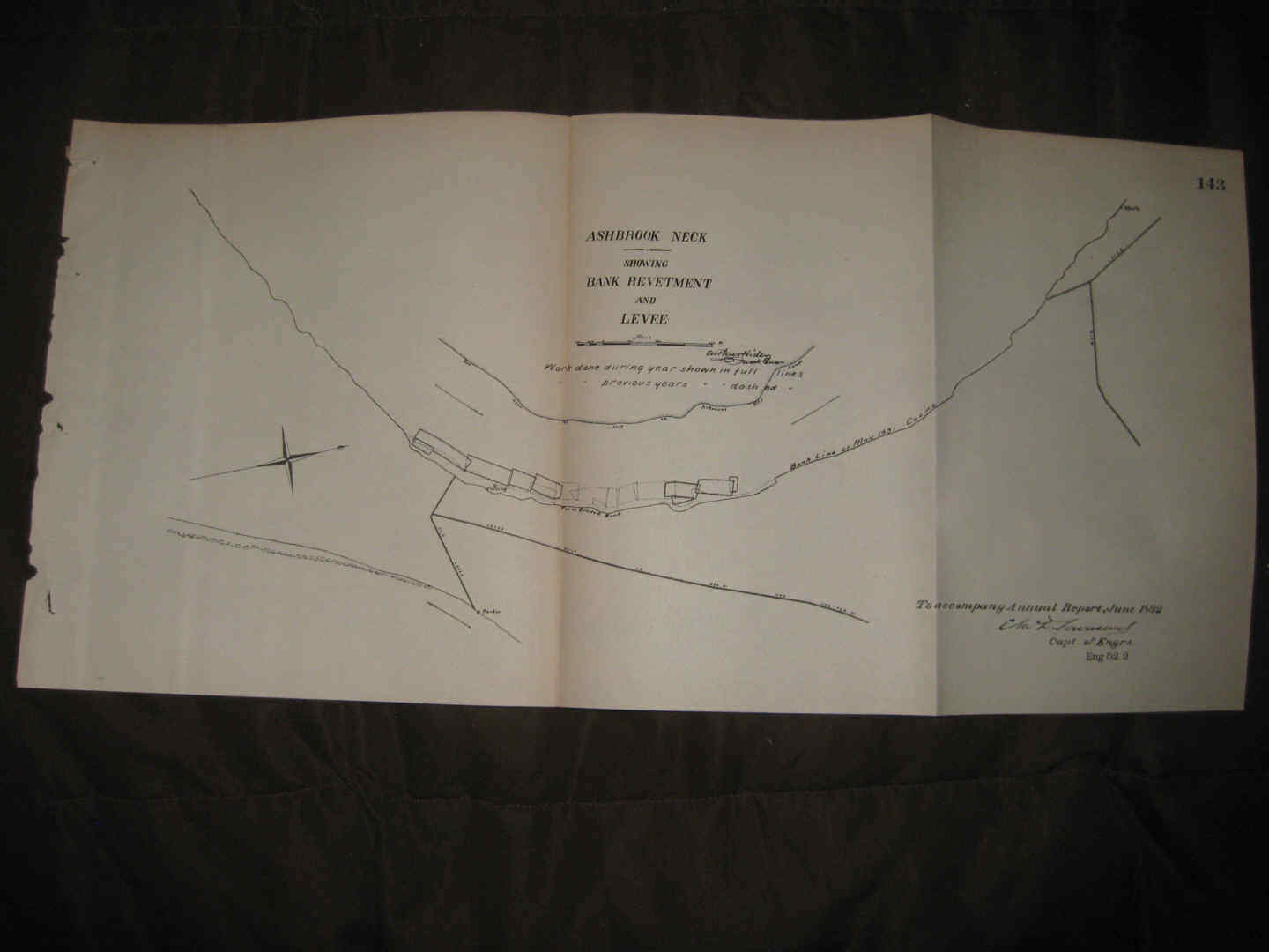 ANTIQUE 1892 ASHBROOK NECK MISSISSIPPI RIVER & STATE WASHINGTON COUNTY ...