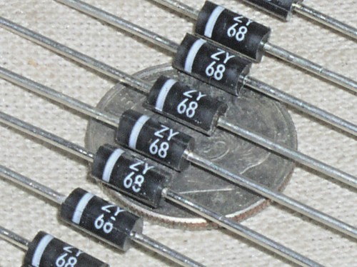 10 NEW ITT ZY68 ZY 68 68V 5% ZENER REGULATOR DIODE 68 V VOLT 2W 2 WATT ...