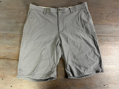 Mens Adidas Gray Checker Print Golf Shorts Size 38 Flat Front | eBay