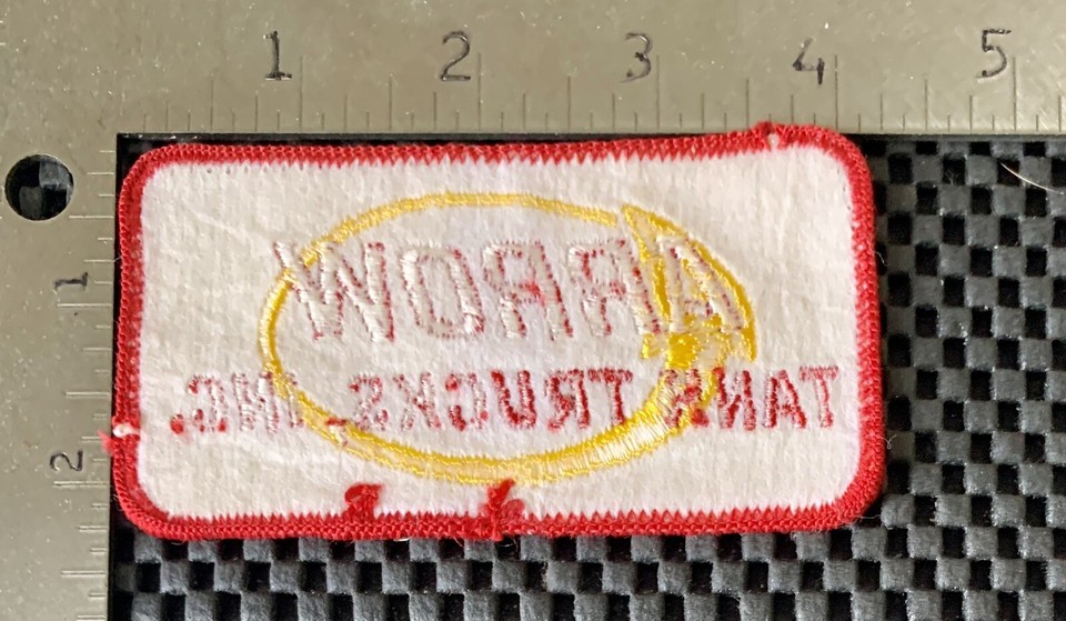 ARROW TANK TRUCKS INC EMBROIDERED SEW ON ONLY PATCH PROPANE TRUCKS 4 1/ ...