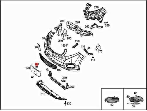 Genuine MERCEDES Sprinter Vito Liquid tank to wheelhouse Treenail ...