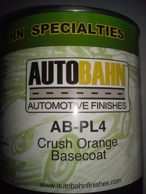 Crush Orange CHRY Code Pl4 Basecoat Gallon Auto Car Truck Paint Kit for ...