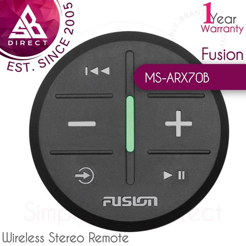 Fusion MS-ARX70B ANT Wireless Marine Stereo Remote│Compact Design│IPX6 ...