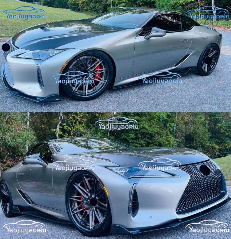 Carbon Fiber Body Kit Fit For Lexus LC500 LC500h Front Lip Side Skirts ...