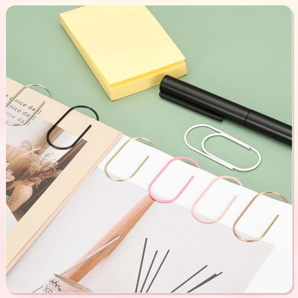 20 Pcs Paper Clip, Non-Skid Metal Large Paper Clamp Clips for Office ...