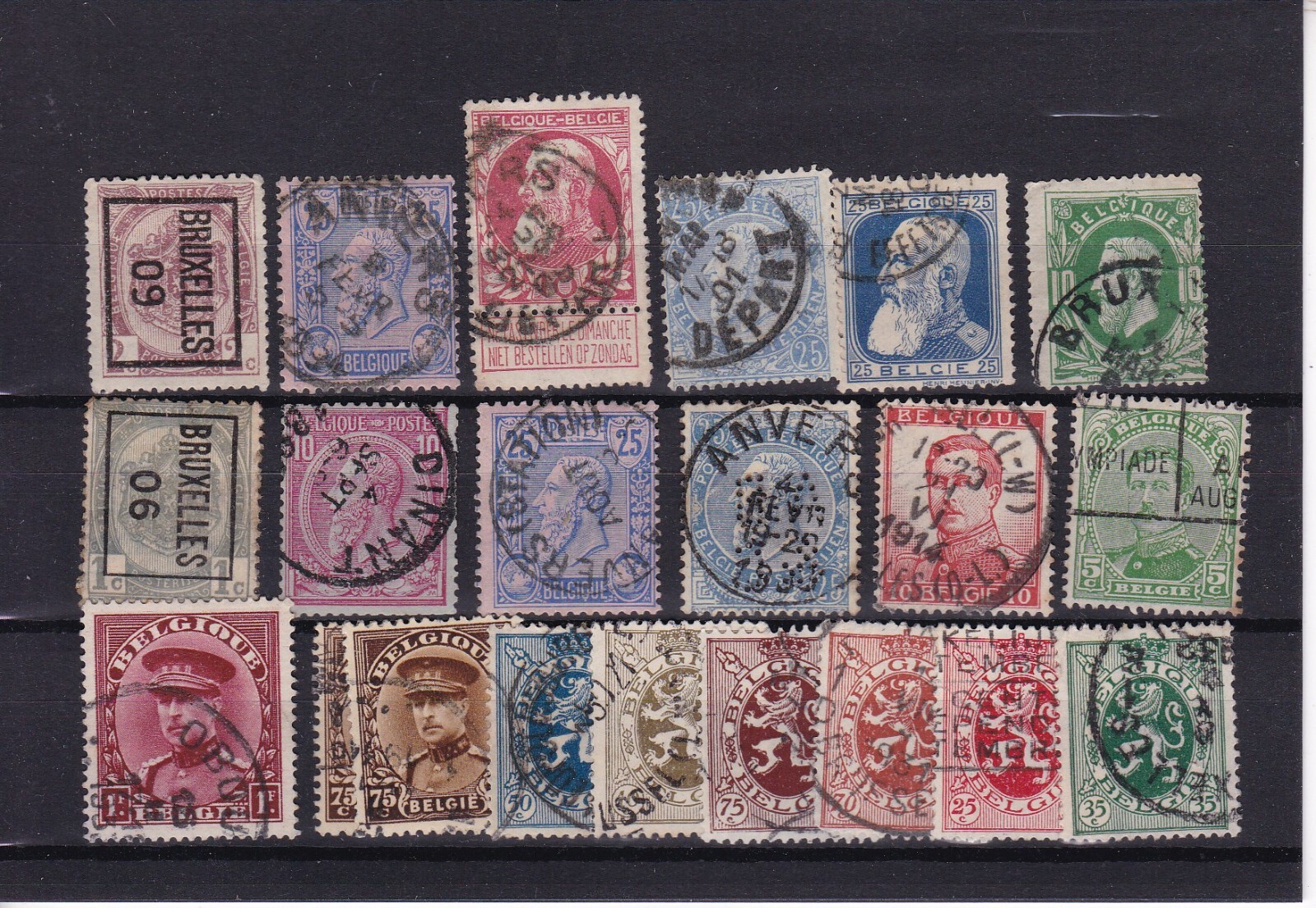 TIMBRES BELGIQUE 21 VALEURS-OBL.TB-VOIR SCAN-D097 | eBay