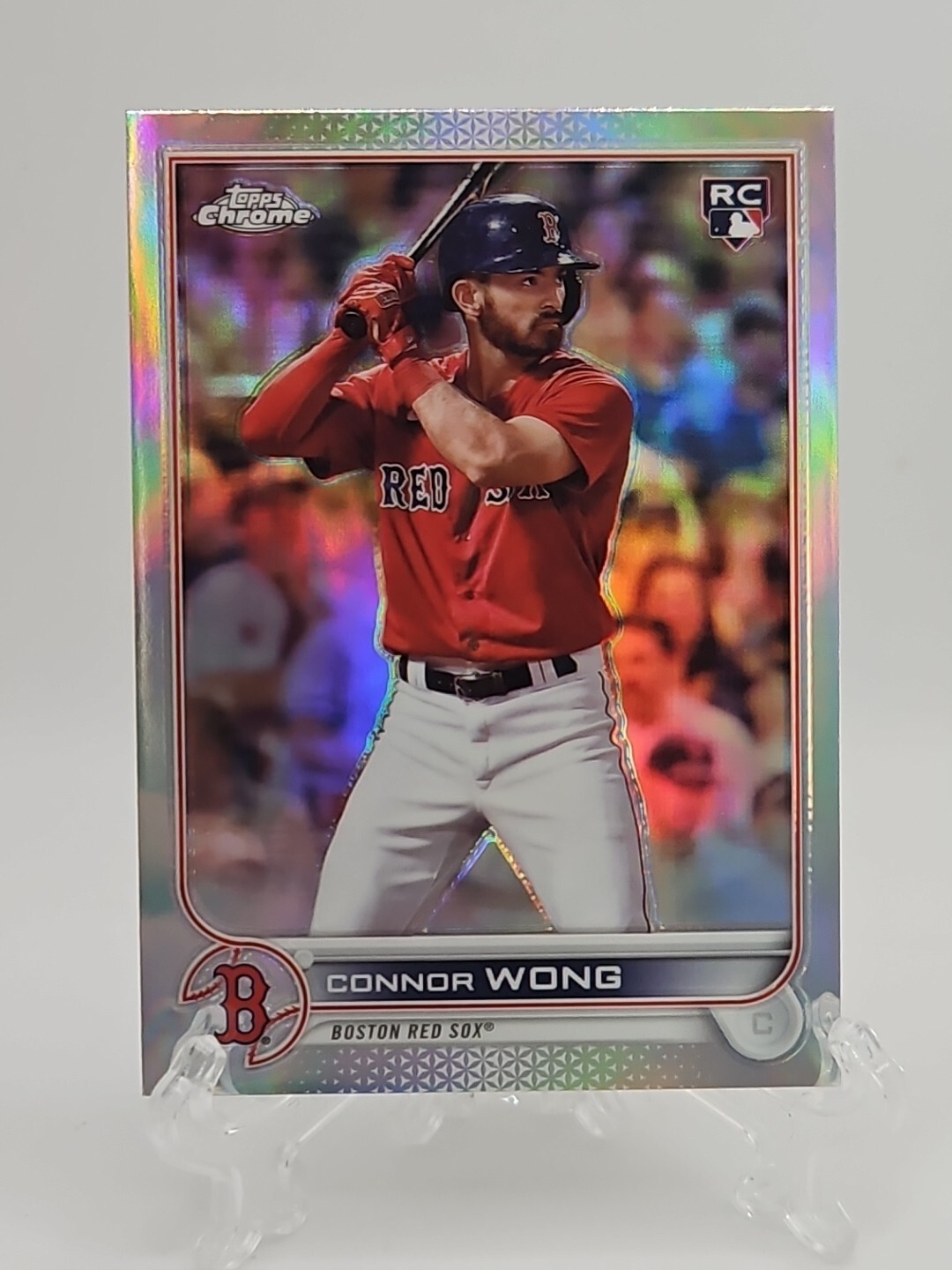 2022 Topps Chrome #39 Connor Wong Rookie Refractor Boston Red Sox ...