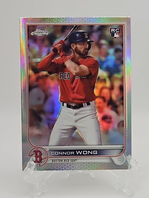 2022 Topps Chrome #39 Connor Wong Rookie Refractor Boston Red Sox ...