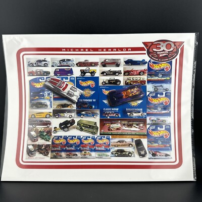2016 Hot Wheels MICHAEL HERALDA Convention E SHEET Poster E-Sheet VW ...