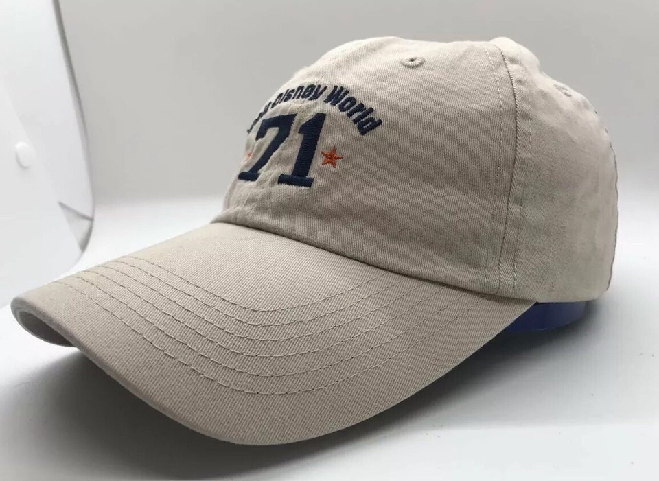 Walt Disney World 71 Cap Hat Adjustable Adult 100% Cotton Beige | eBay