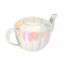 Francfranc Opal Shell White Set Teapotx1 Cup&Saucerx2 Cute Round Shape ...