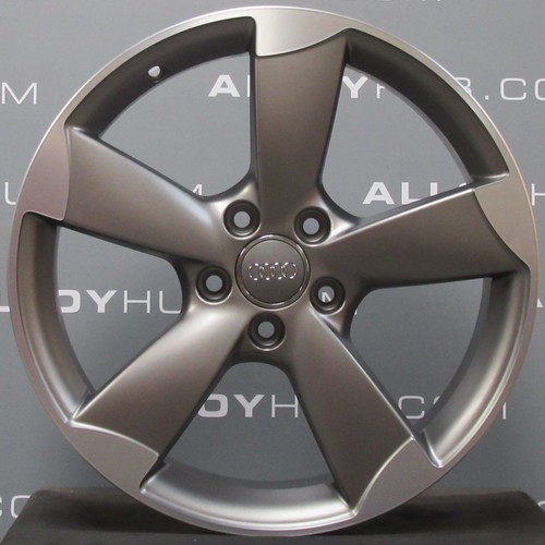 GENUINE AUDI A3/S3 8P ROTOR ARM 5 SPOKE GREY/CUT 18" INCH SET OF ALLOY ...