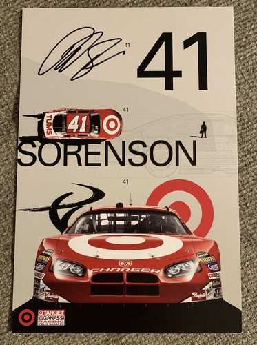 Reed Sorenson Signed 2007 Target Postcard NASCAR Hero Card COA | eBay