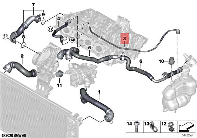 Genuine MINI BMW Cooper JCW One Pipe Expansion Tank-Cylinder Head ...