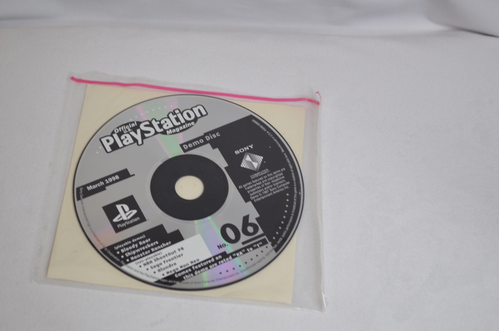 PlayStation Magazine Demo Disc No. 6 March 1998 PS1 Sony PlayStation 1 ...