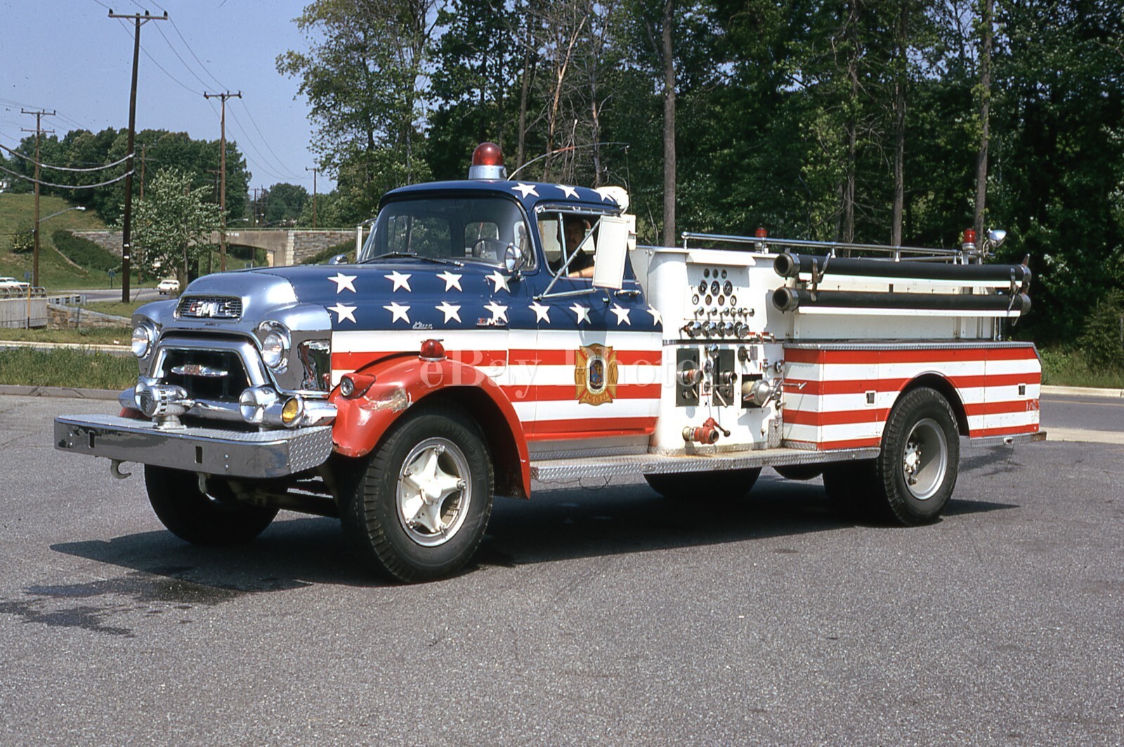 Fire Apparatus Slide- Morningside MD Fire Department GMC Engine 27 | eBay