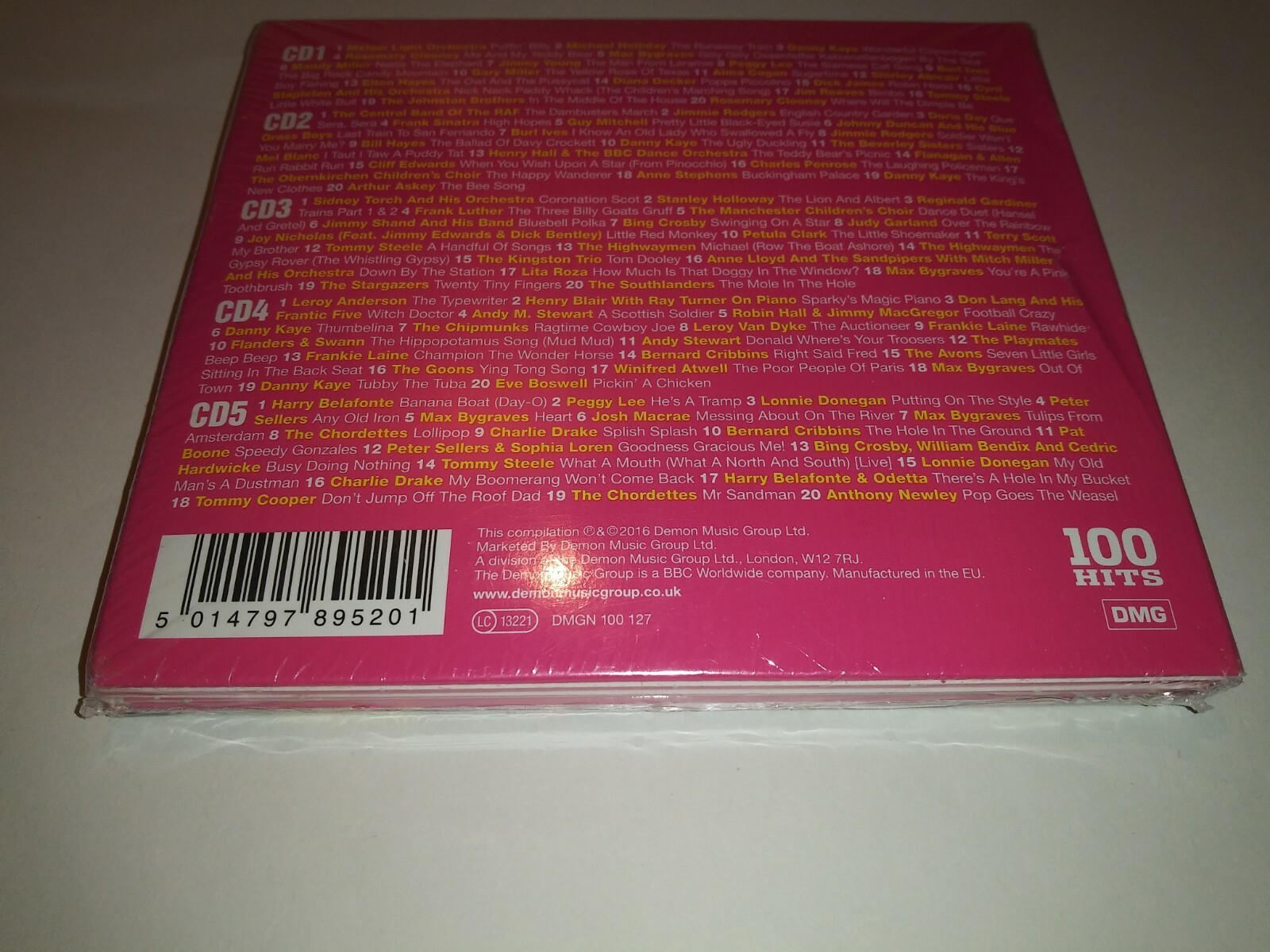 100 HITS CHILDREN'S FAVOURITES 5CD FACTORY SEALED NEW 2016 DMG BBC ...