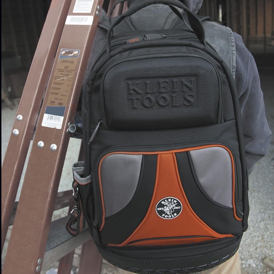 Klein Tools 55421BP-14 Tool Backpack, Heavy Duty Tradesman Pro Large ...