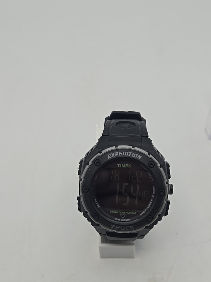 Timex Expedition Shock Watch 52mm Mens Digital Black Vibration Alarm ...
