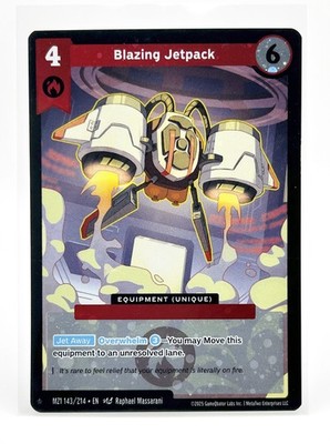 MetaZoo Blazing Jetpack Reverse Holo Card MZ1 143/212 Base Set 2025 | eBay