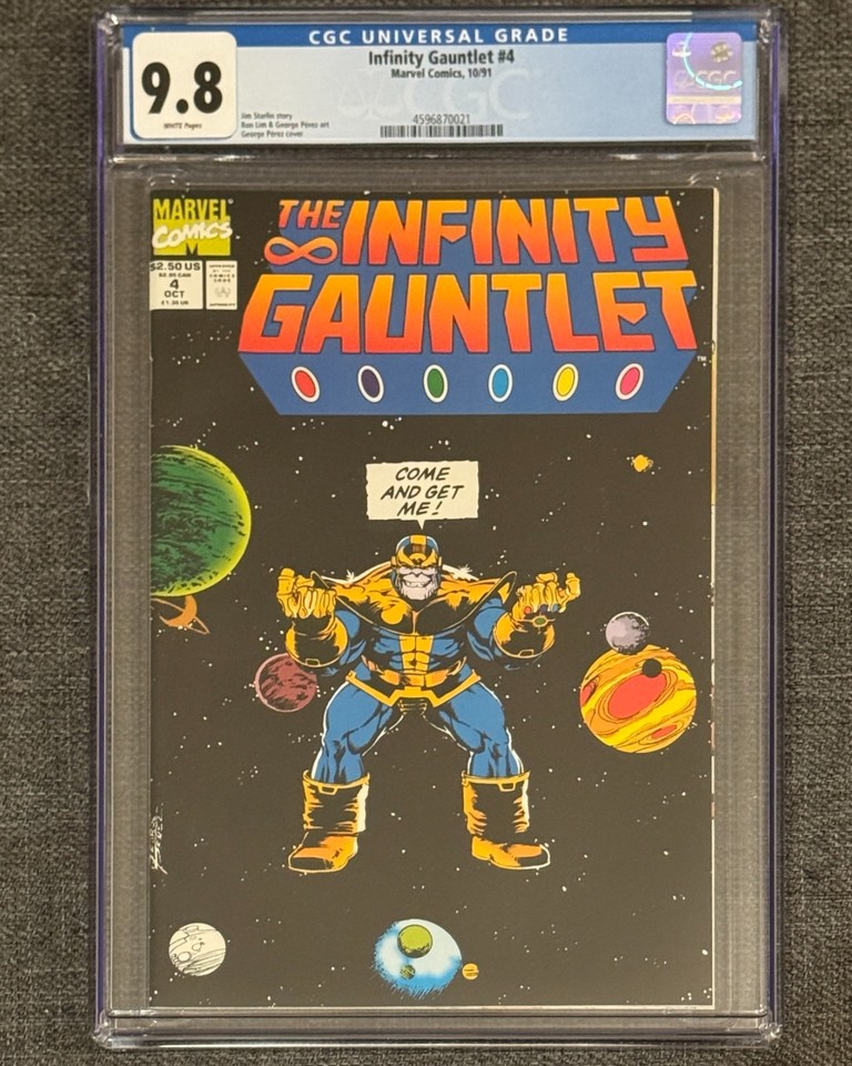 The Infinity Gauntlet Complete Set 1 - 6 All CGC 9.8 WP Classic Thanos ...