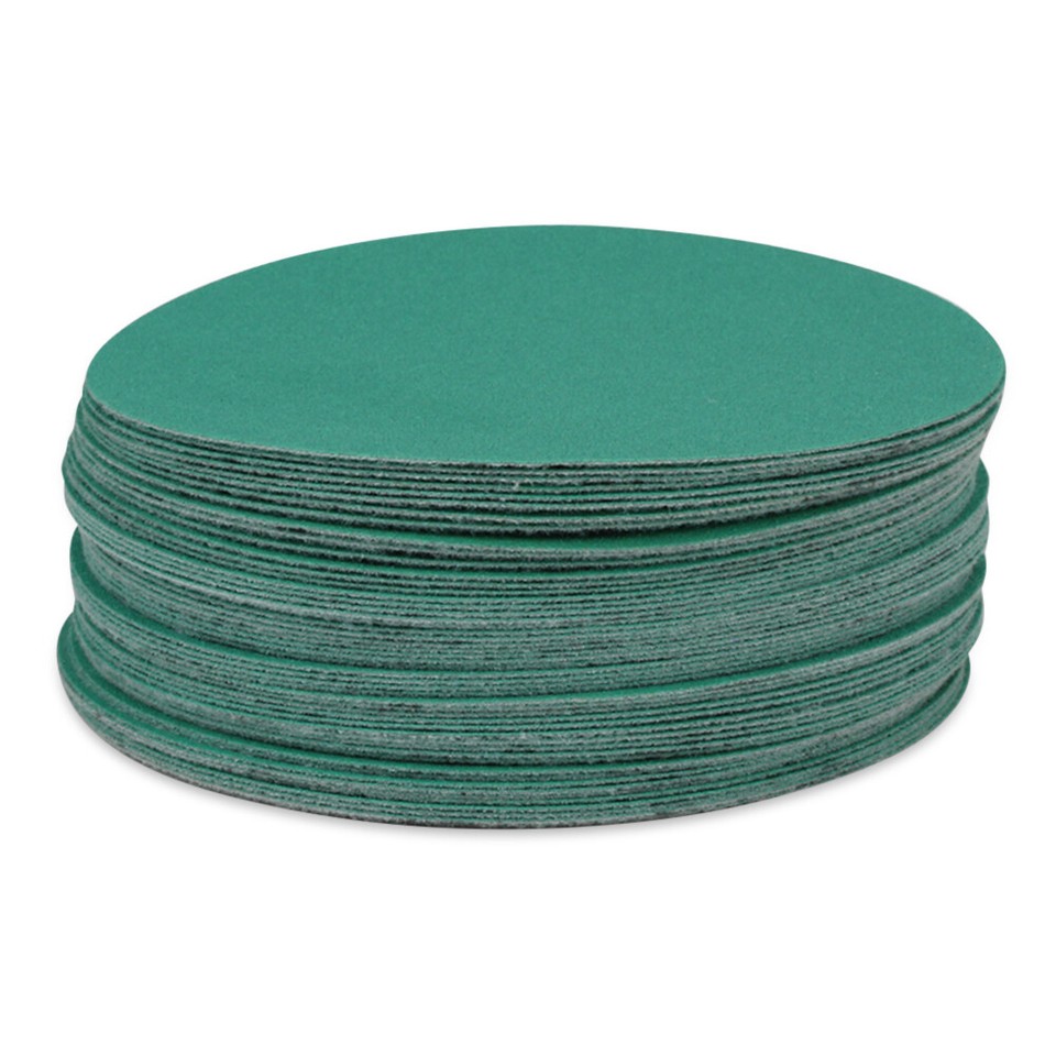 BHA 5" Green Film Hook & Loop Sanding Discs, Wet/Dry Orbital Sandpaper ...