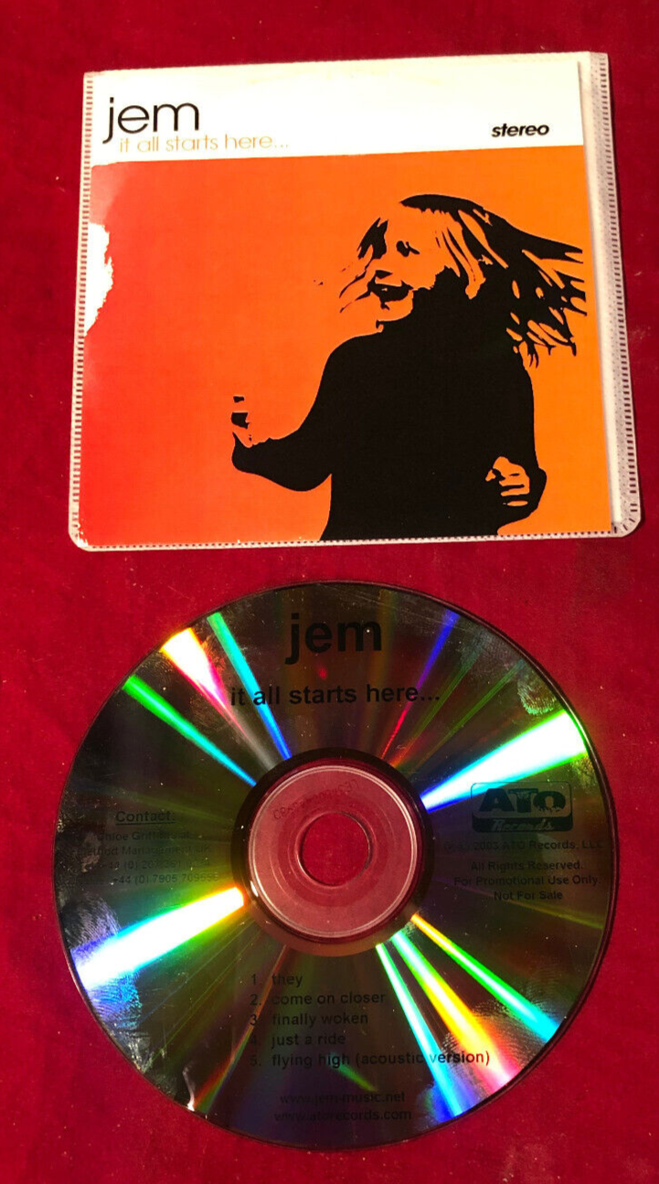 JEM IT ALL STARTS HERE PROMO ONLY 5 CUT EP (1 ACOUSTIC TRACK ON ATO ...