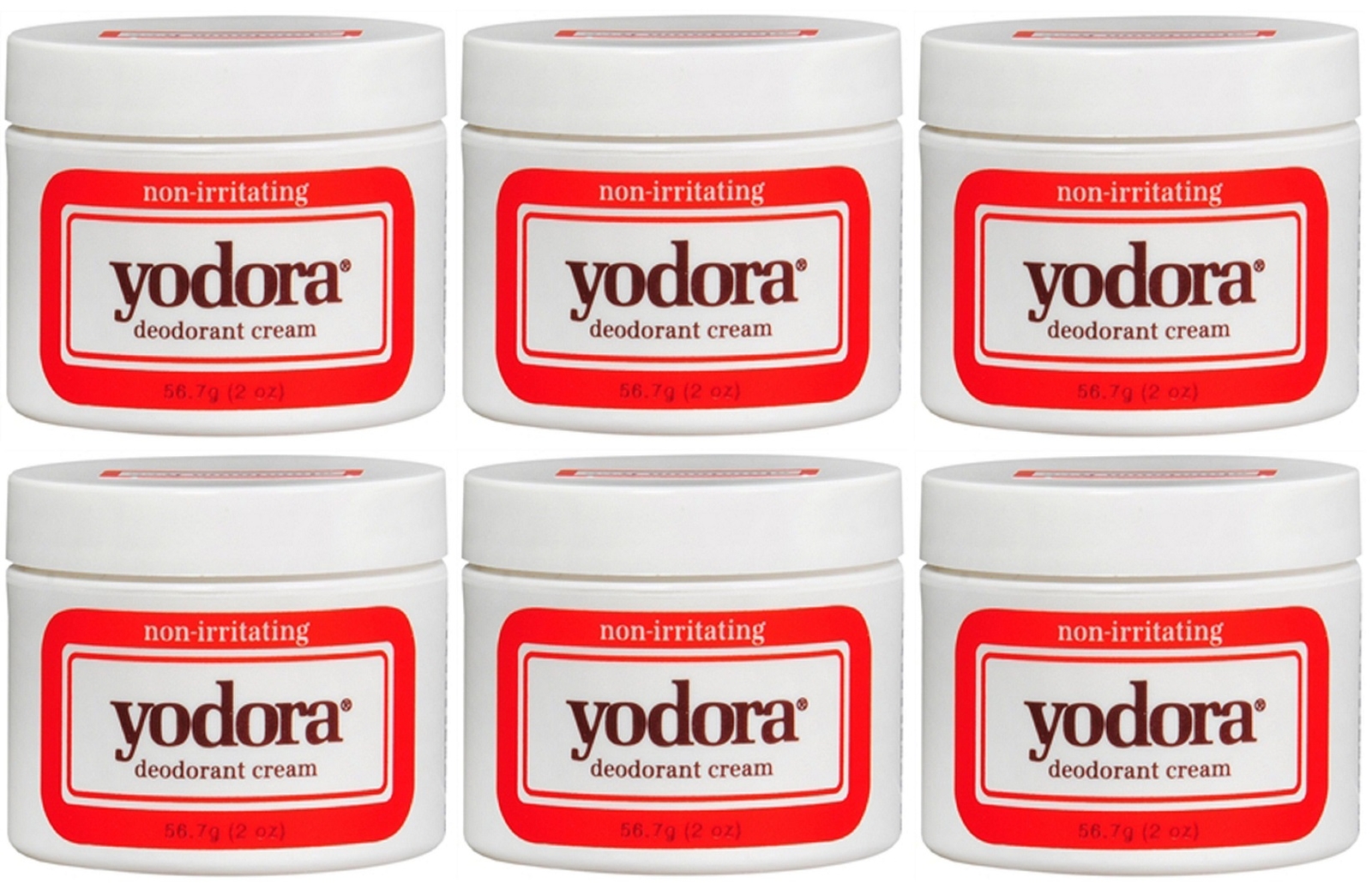 6 Pack Yodora Non Irritating Deodorant Cream 2 Oz 56.7 G Each | eBay