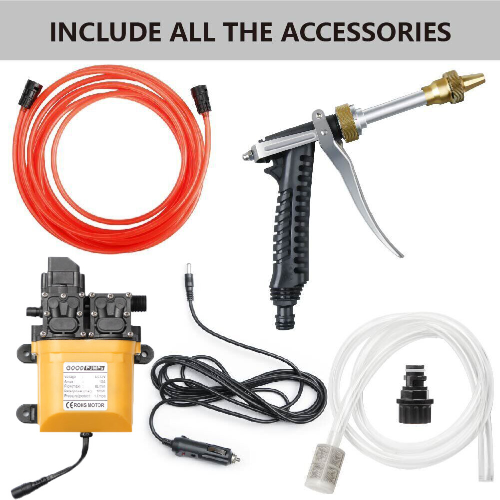 12v 100w Portable 160psi High Pressure Car Garden Electric Washer Wash ...