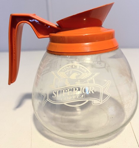 Orange Decaf Superior 6 Cup Coffee Pot Commercial Glass Pot | eBay