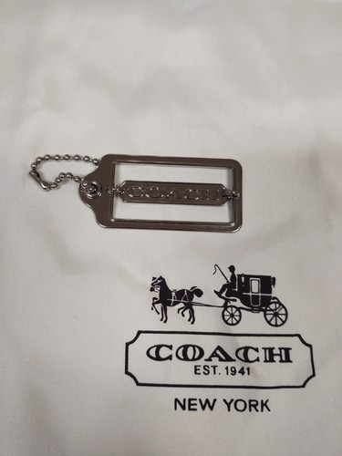 LARGE COACH SILVER HANG TAG KEYCHAIN authentic Replacement | eBay
