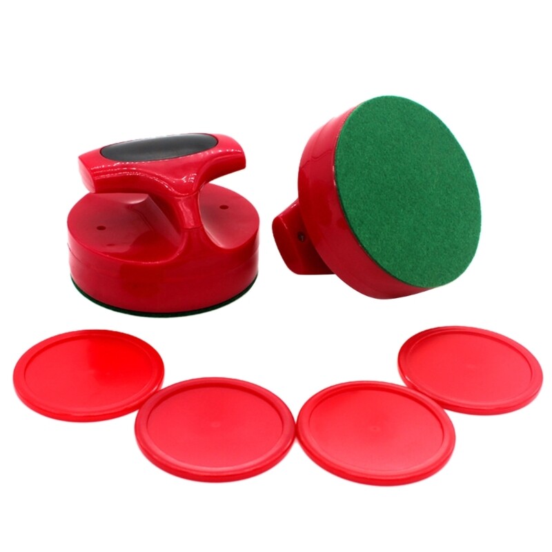 Home Standard Air Hockey Paddle and Pucks 94mm Table Hockey Pusher Set ...