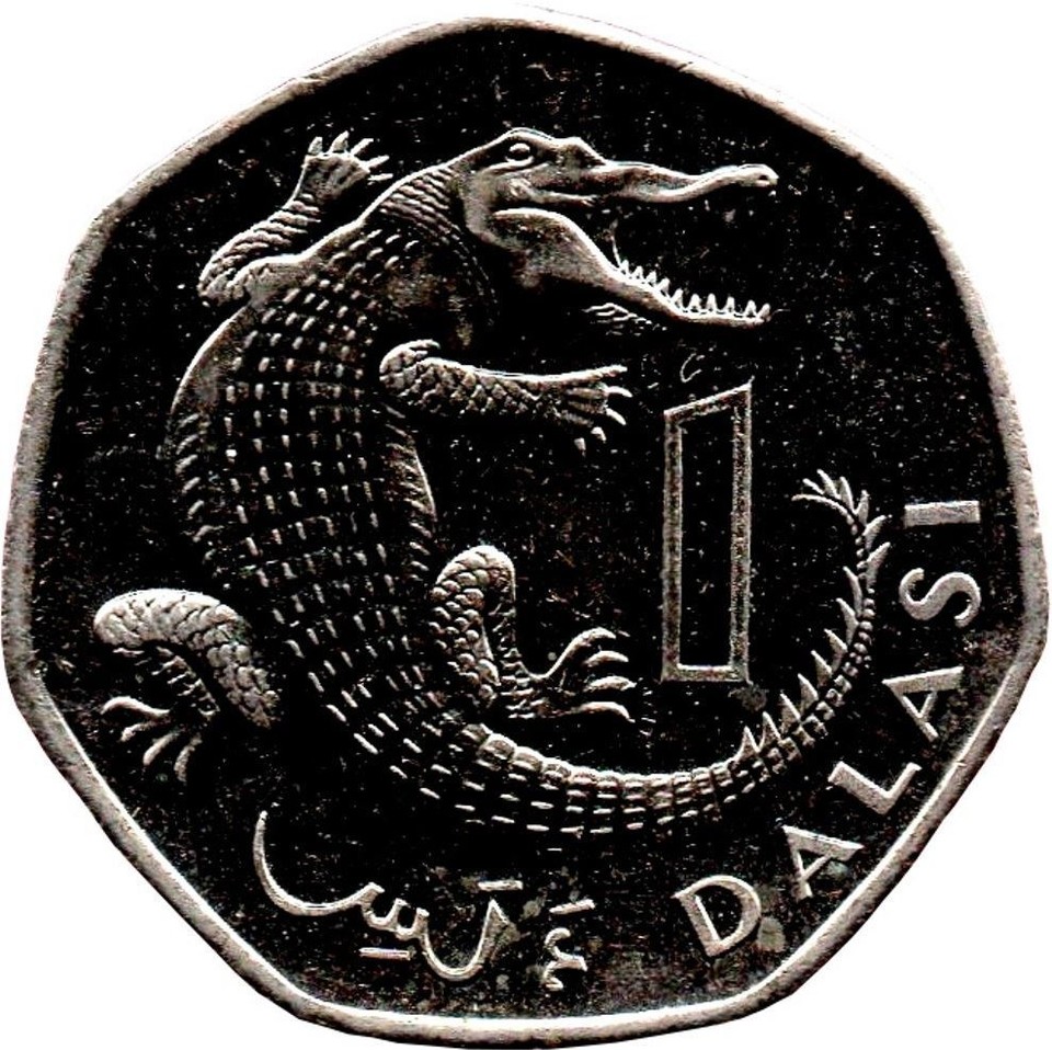 Gambia 1 Dalasi Coin | Crocodile | 1998 | eBay