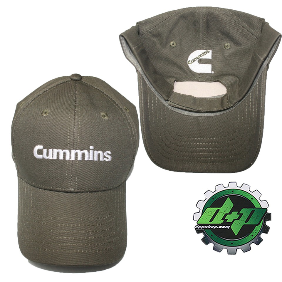 Cummins Olive embroidered word baseball hat ball cap cummings diesel ...