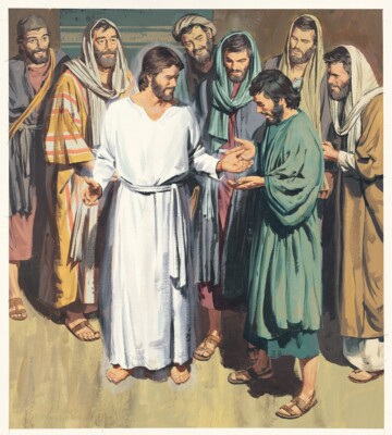 Jesus appearing to the disciples with doubting Thomas Ultra Premium ...