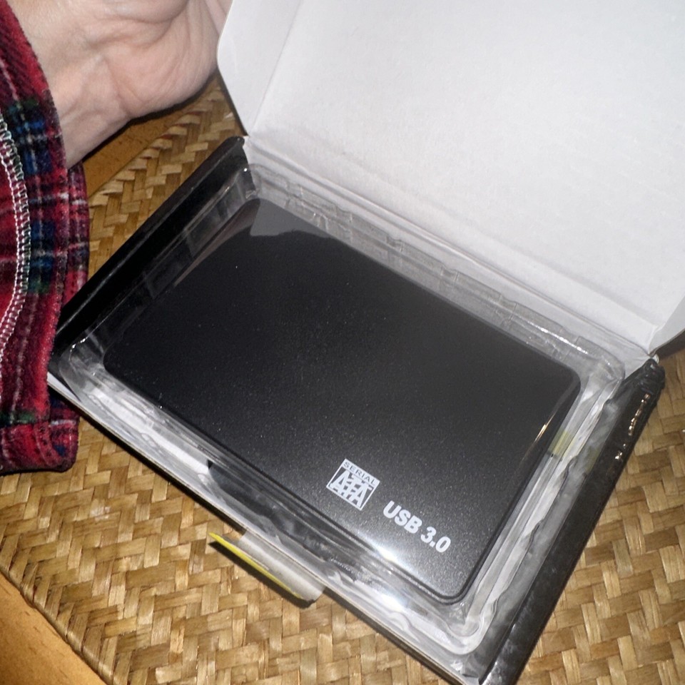 2.5" SATA USB 2.0 BLK Hard Drive Disk HDD SSD Enclosure External Laptop ...