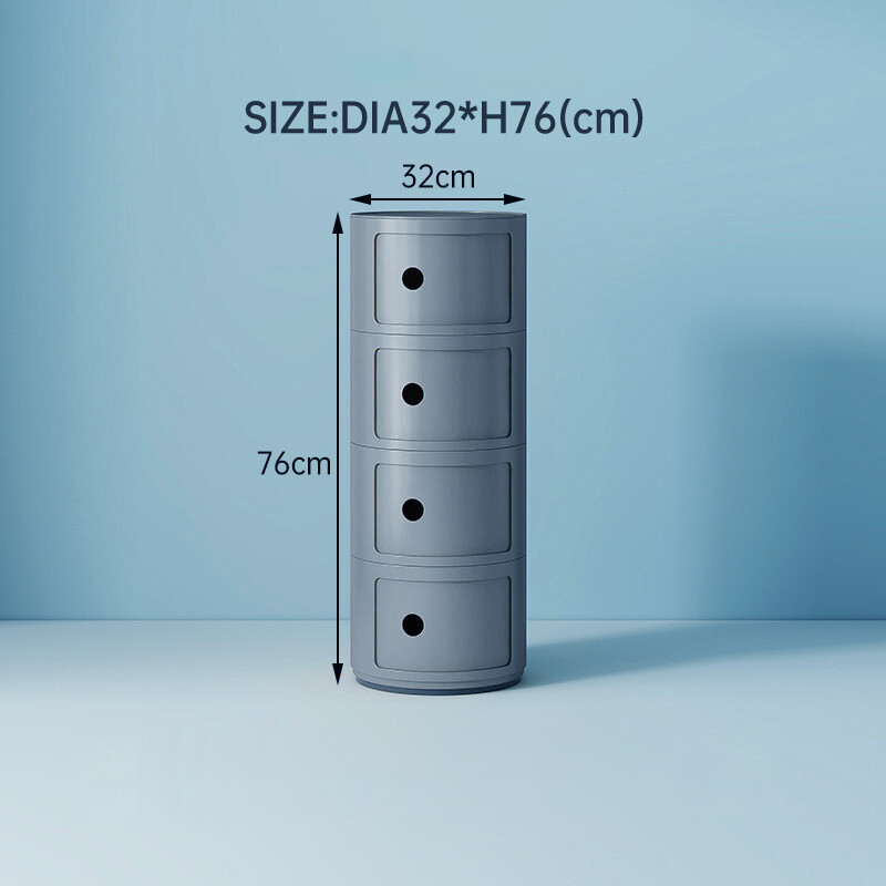 2/3/4/5 Drawers Round Storage Unit Bathroom Cabinet Chest Cupboard Side ...