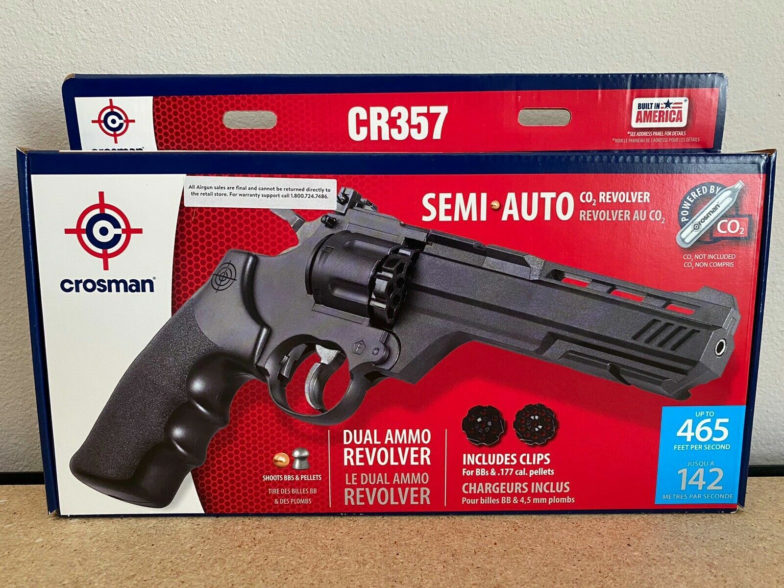 Crosman CR357 465fps Revolver .177 Caliber CO2 Air Pistol for sale ...