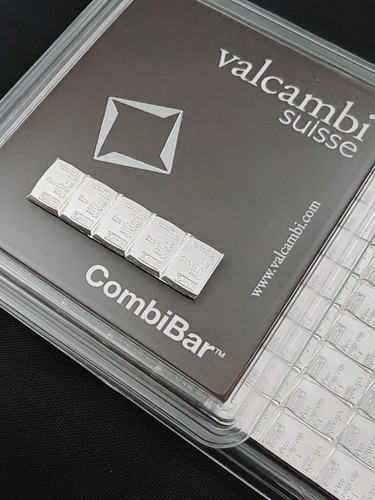Valcambi 5 X 1 Gram .999 Pure Silver Suisse (Swiss Made) Combibars | eBay