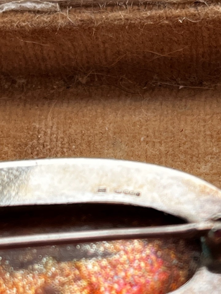 Antique Sterling Silver 925 Lion Mark with Leopard brooch sunstone in ...