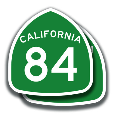 CALIFORNIA STATE ROUTE 84 STICKER 2 Decals Road Sign Bogo Highway ...
