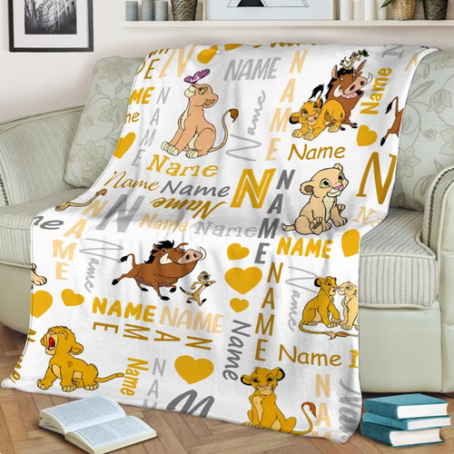 Custom Name Baby Simba SOFA BLANKET The Mother Day Gift US Size ...