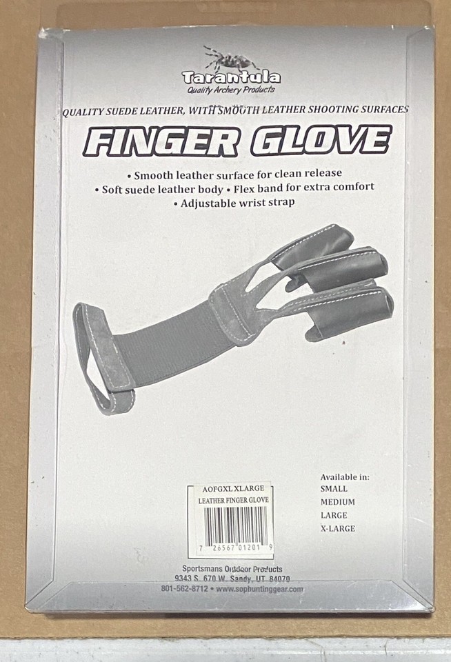 Tarantula Finger Glove Xtra Large Traditional Archery Recurve Shooting ...