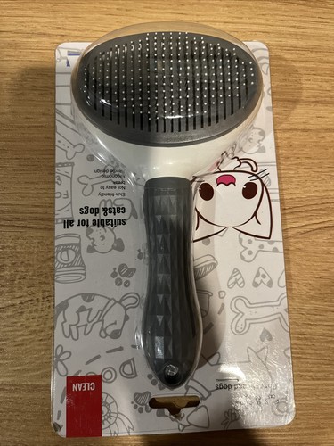 2-in-1 Pet Grooming Tool Slicker Brush w Release Button for Cats & Dogs ...