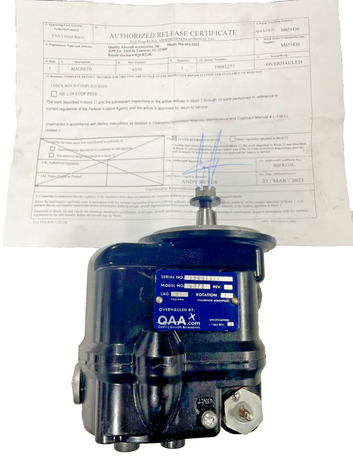 Slick Champion Magneto 4370 Aircraft Ignition | eBay