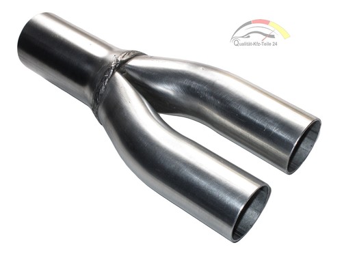 Y-Rohr universal Auspuff Rohr Abgasrohr Y-Pipe Ø 63,5 auf Ø 50,8 mm ...