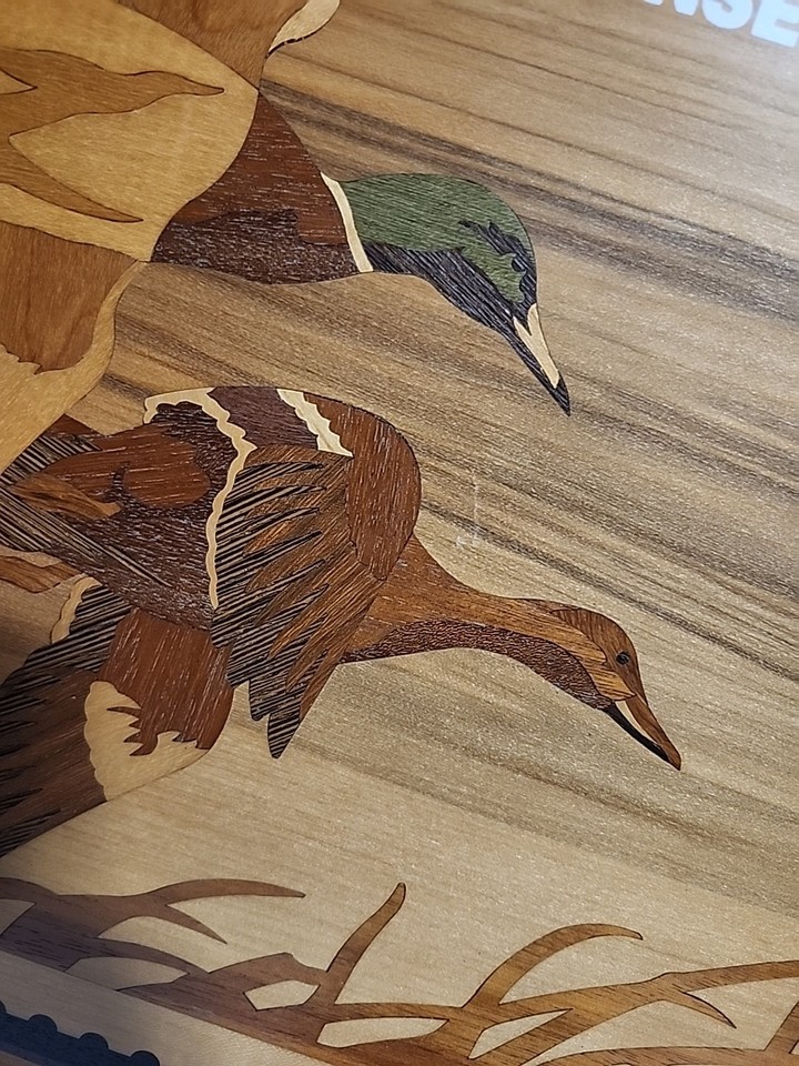 Hudson River Inlay Wood Duck Stamp Mallard Ducks 24x19 PLEASE READ FULL ...