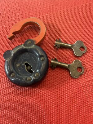 Vintage Old Antique Edwards Lever Padlock Lock With TwoKeys Pat. 1915 ...
