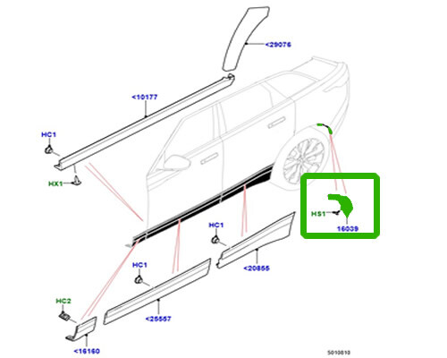 GENUINE LAND ROVER REAR ARCH MOULDING LH RANGE ROVER VELAR LR092698 NEW ...
