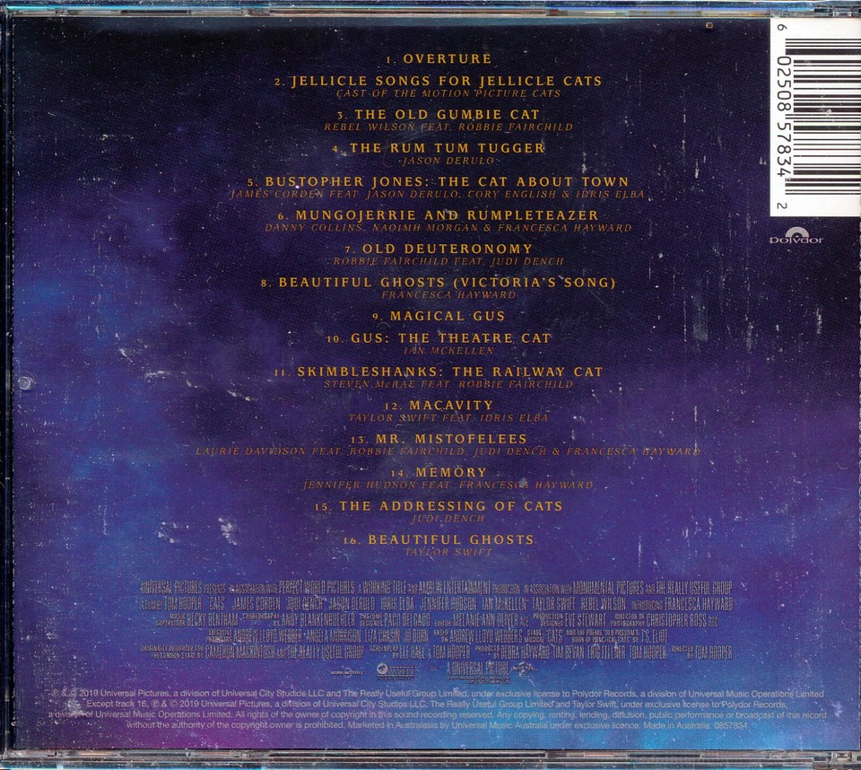 Cats Highlights From the Motion Picture Soundtrack CD NEW 602508578342 ...